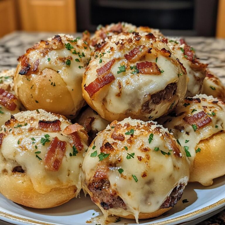 Garlic Parmesan Bacon Cheeseburger Bombs - Naneg Recipes.