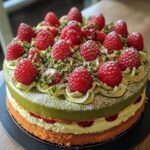 Matcha Raspberry Dome Cake - Naneg Recipes.