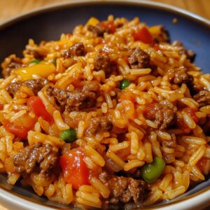 This is a beef rice a roni meal idea with add-ons. - Naneg Recipes.
