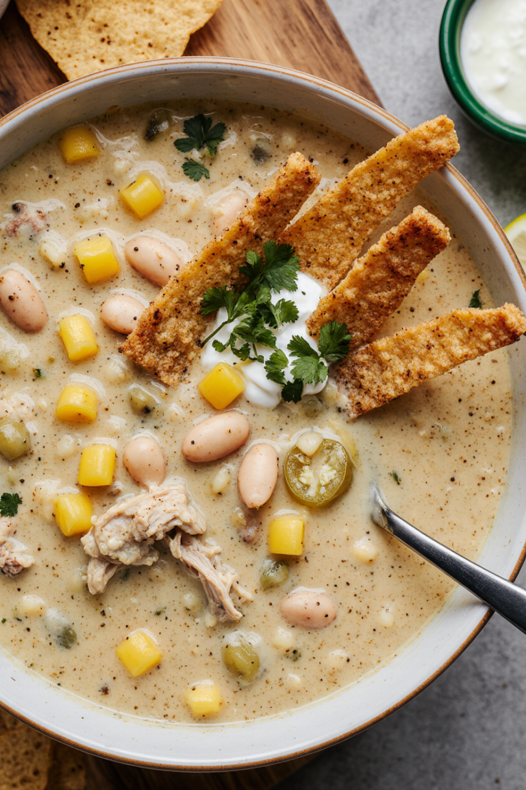 White Chicken Enchilada Soup | Creamy Tex-Mex Chicken Soup with Green ...