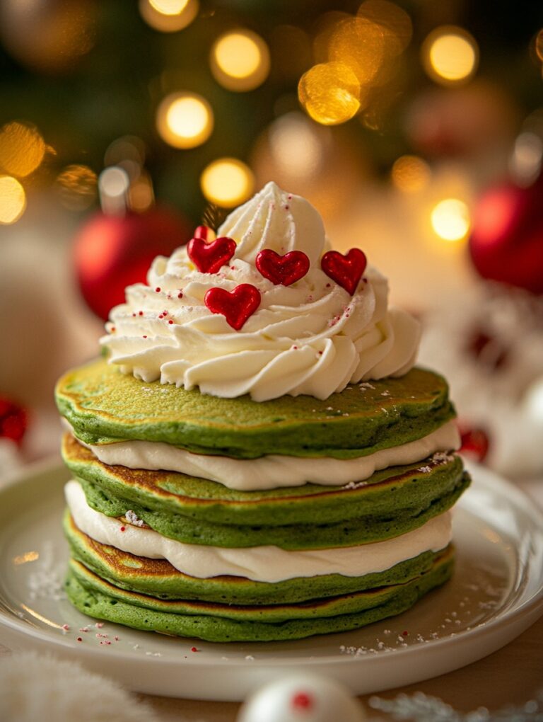 Grinch Pancakes | Easy and Festive Christmas Breakfast - Naneg Recipes.